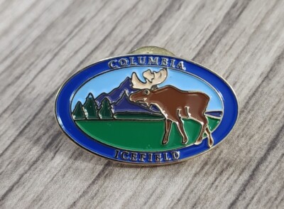 Vintage Columbia Icefield Rocky Mountains Souvenir Pin Pinback Canada ...