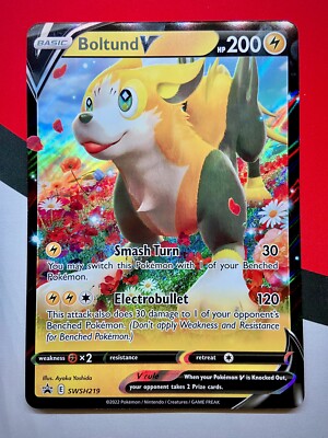 JUMBO Boltund V Oversized Card SWSH219 Black Star Promo Pokémon PACK ...