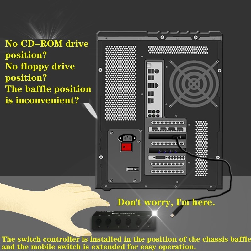 6-way Hard Drive Power Switch Controller Selector for 2.5/3.5 inch SATA ...