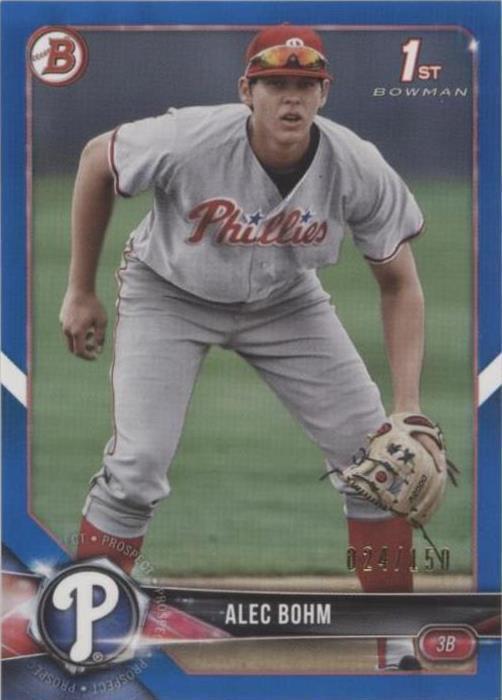 2018 Bowman Draft - Alec Bohm #BD-25 Blue /150 (RC) for sale online | eBay