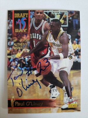 PAUL O' LINEY 1995 SIGNATURE ROOKIE ON CARD ROOKIE AUTO #'D 3929/7750 ...
