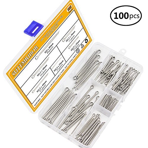 100pcs Cotter Pin Clip Key Fastener Fitting Assortment Kit 304 ...