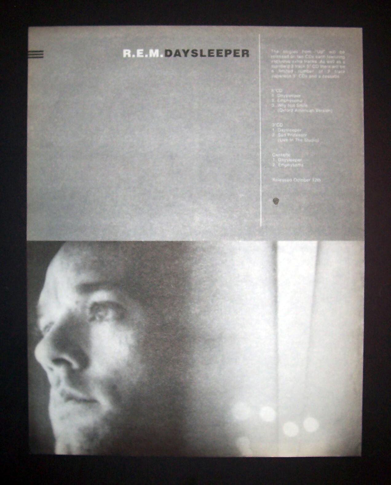 R.E.M. Daysleeper, Up 1998 Poster Type Ad, Promo Advert | eBay