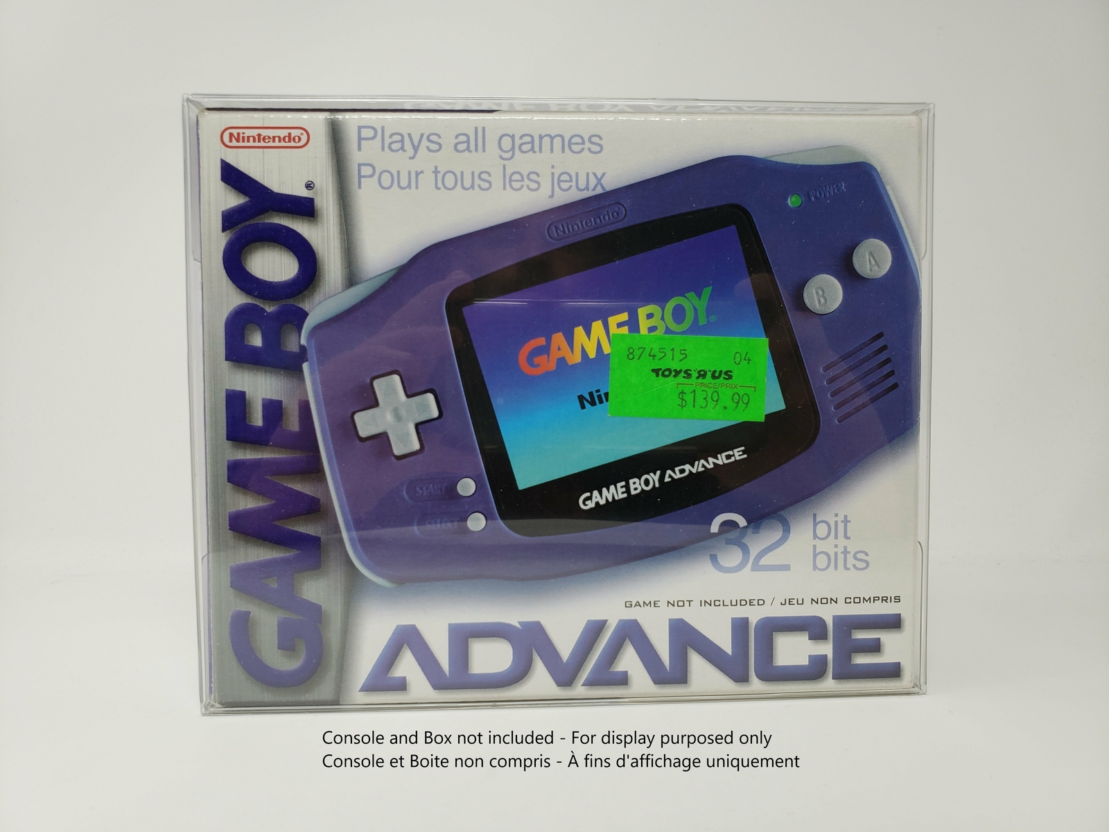 GAMEBOY ADVANCE - GBA CONSOLE CLEAR BOX PROTECTOR PLASTIC CASE 0.4MM ...