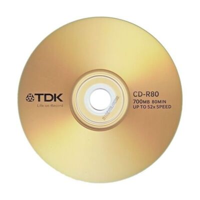 10 pcs TDK GOLD top blank CD-R media 52X CD -R CDR GOLD colour limited ...