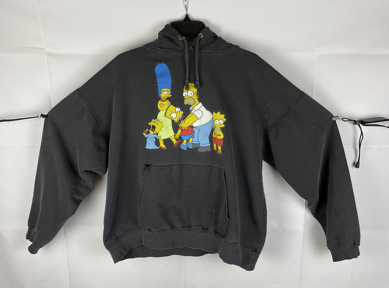 Vintage Y2K The Simpsons Black Graphic LARGE Hoodie -… - Gem