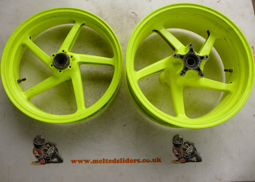 Aprilia RSV 1000 Pair Flouro Yellow Brembo 5 Spoke Wheels Ideal SRAD ...