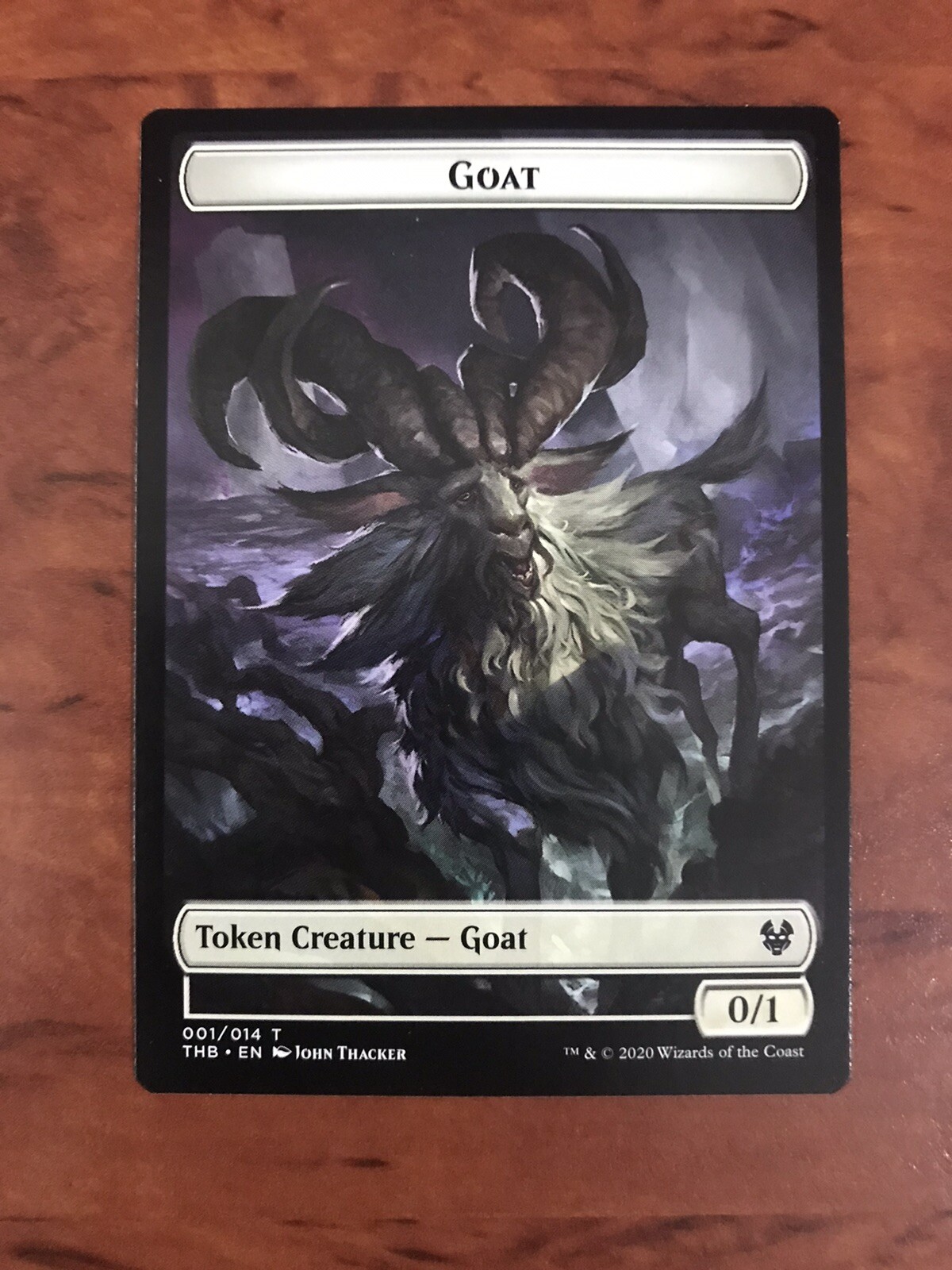 Goat Token 001 MTG Magic the Gathering Card NM Near Mint Beyond Death ...