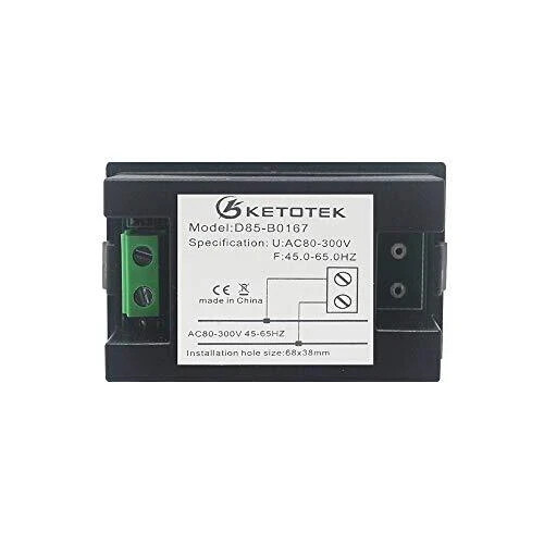 Digital Ac Voltmeter Panel Mounting Meter Ac80300v Frequency Counter 45 ...