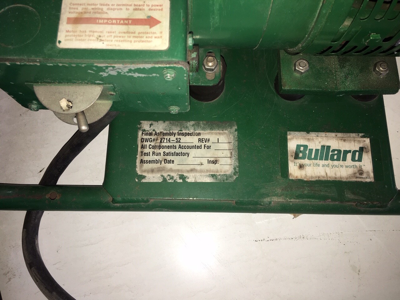 Bullard EDP16TE Ambient 5 PSI Air Pump for sale online | eBay