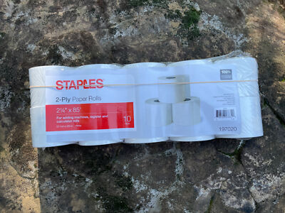 Staples Bond Paper Rolls, 2 1/4" x 85', 10/Pack (197020, 18216-CC) | eBay