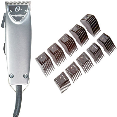 Oster Fast Feed Silver Fade Blend Cut Clipper Salon Barber + 10 Pc Comb ...