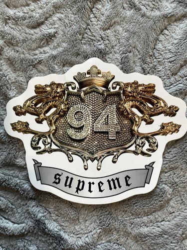 Supreme Sticker 'Diamonds' White / Gold (FW24) Collectible Decal Vinyl ...