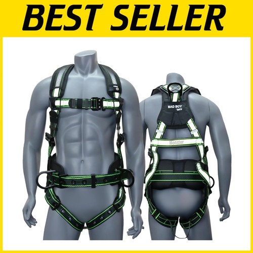 OSHA Compliant Fall Protection Harness with 8” Thick Support and High ...