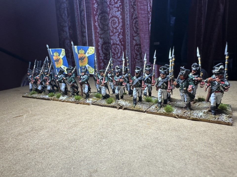 28mm Painted And Based Napoleonic Russian Line Infantry Battalion | eBay UK