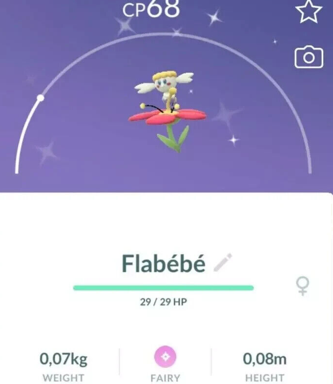 Pokémon Go - Shiny Flower Flabébé Red - Mini PTC high stardust ...