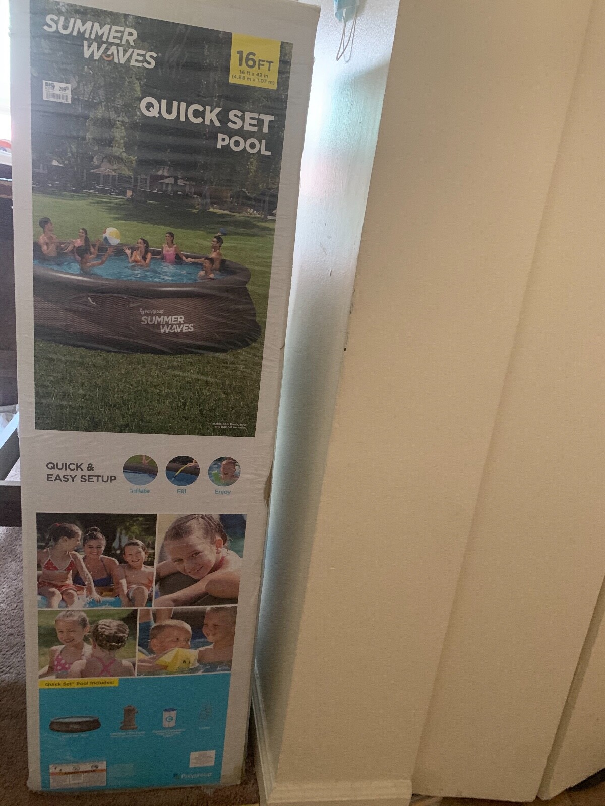 NEW Summer Waves® 16ft x 42in Quick Set Pool with Filter Pump and ...