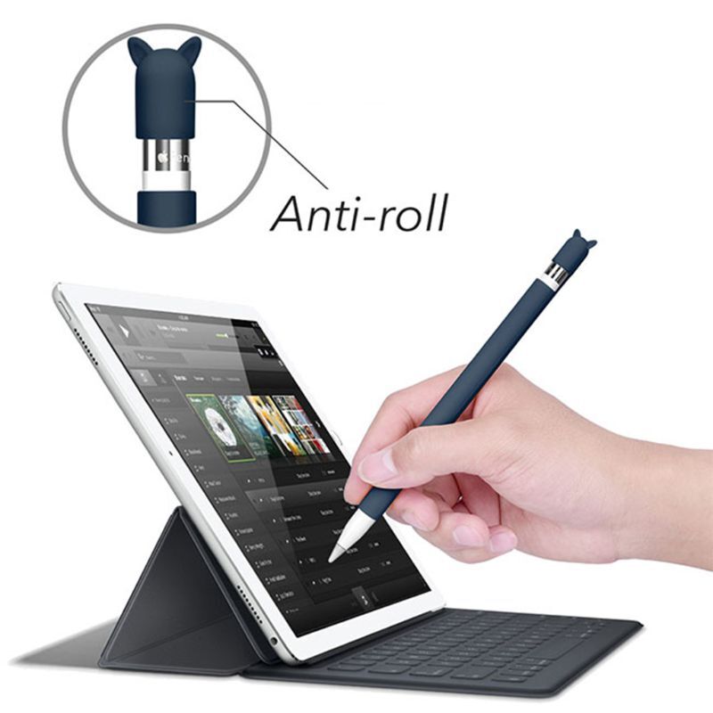 Cute for Ear Anti-scroll Silicone Protective Pouch Nib Cover for Pencil ...