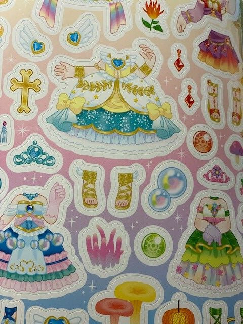 Brand New Rare Cute Japanese Anime Reusable Princess Paper Doll Sticker ...