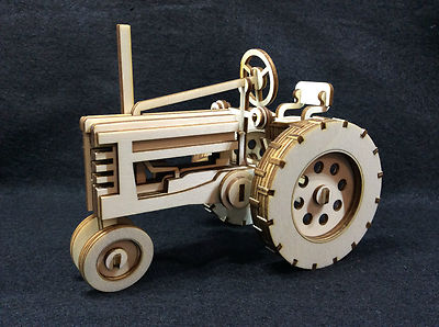 Farm Tractor Laser Cut Wooden 3D Model/Puzzle Kit | eBay UK