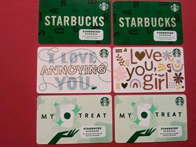 STARBUCKS CARDS 2019 "6 CARDS"~4 VARIETY CARDS~POPULAR~GREAT PRICE ...