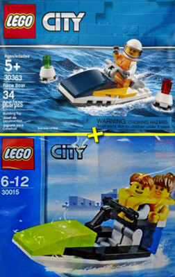 LEGO City #30015 + #30363 - Jet Ski + Race Boat - 100% NEW / NEUF ...