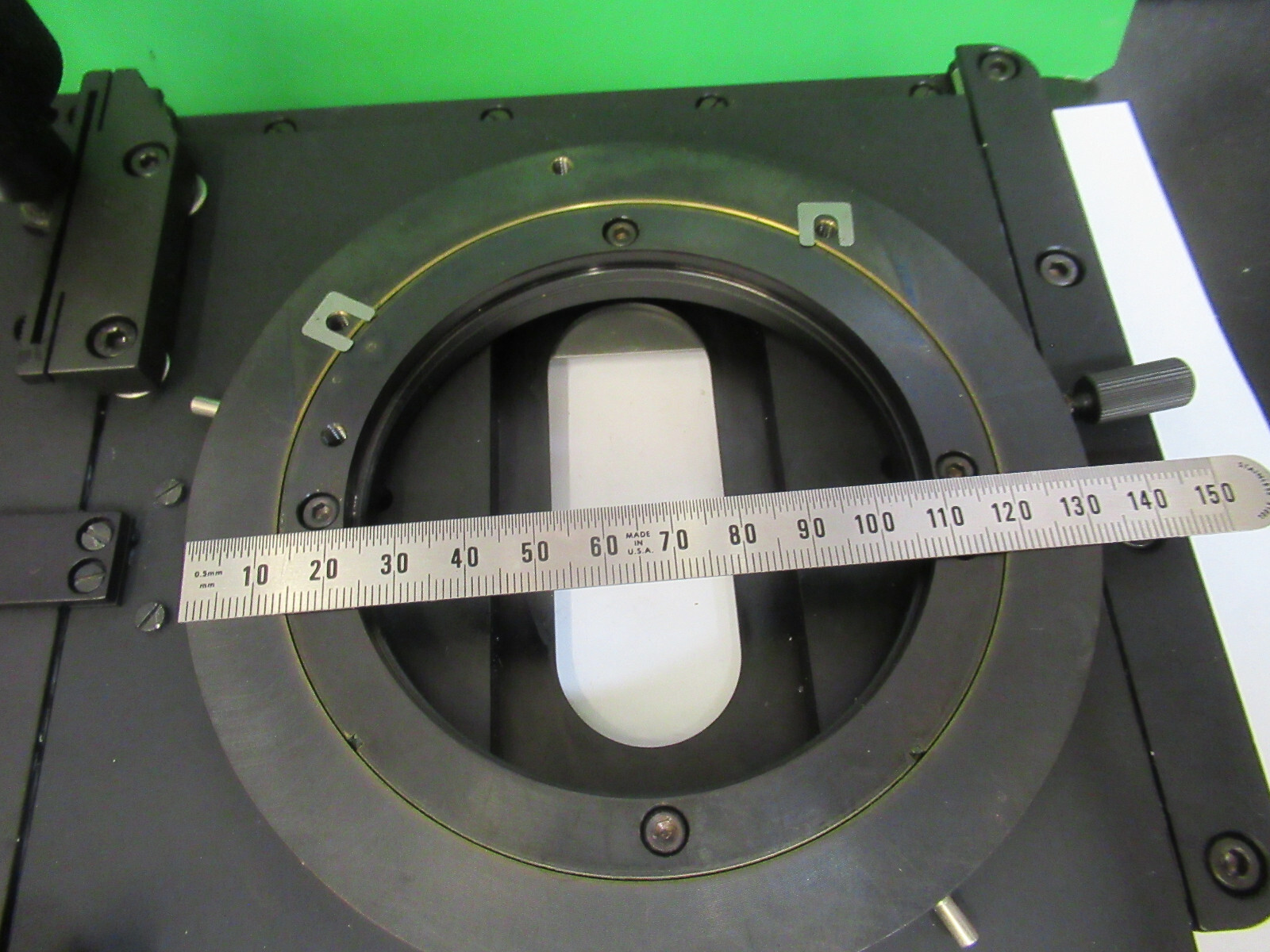 LEICA DMRX STAGE TABLE MICROMETER MICROSCOPE PART OPTICS AS PICTURED R8 ...