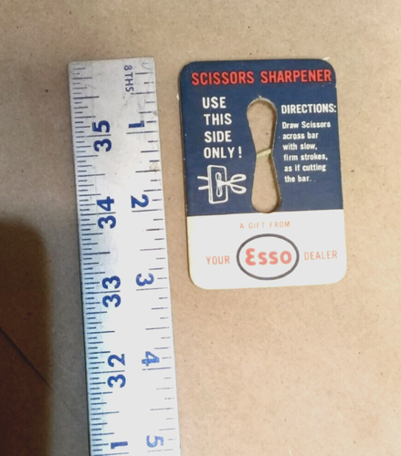 1950's ESSO Gas Station Promotional Give away Scissor Sharpener | eBay