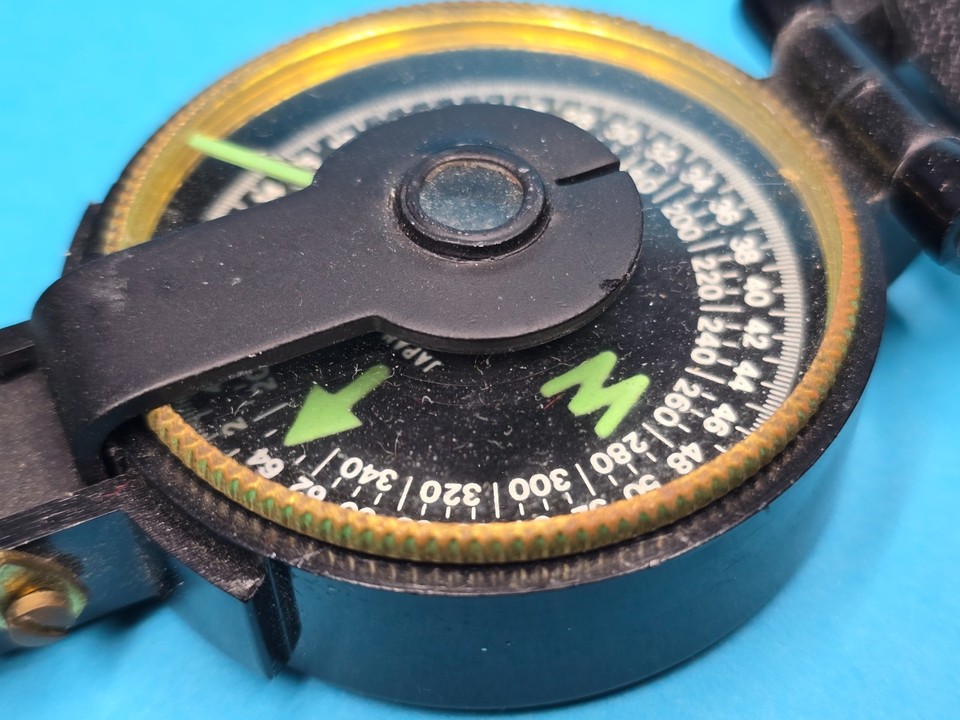 Vintage TC Japan Engineer Directional Lensatic Compass Folding Military Style | eBay