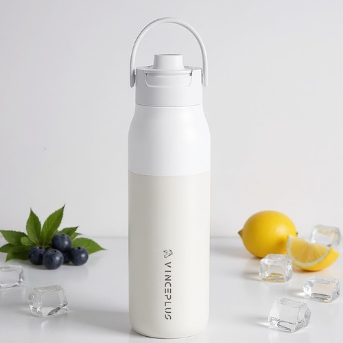 Insulated Stainless Steel Bottle – Flip Top Staw Lid | BPA-Free ...