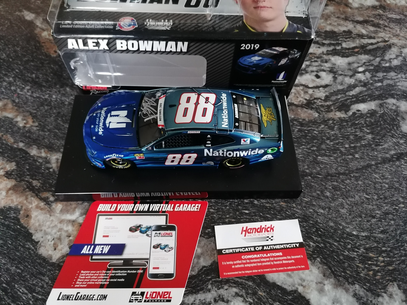 Alex Bowman #88 Nationwide Patriotic 2019 Camaro ZL1 Autographed Liquid ...