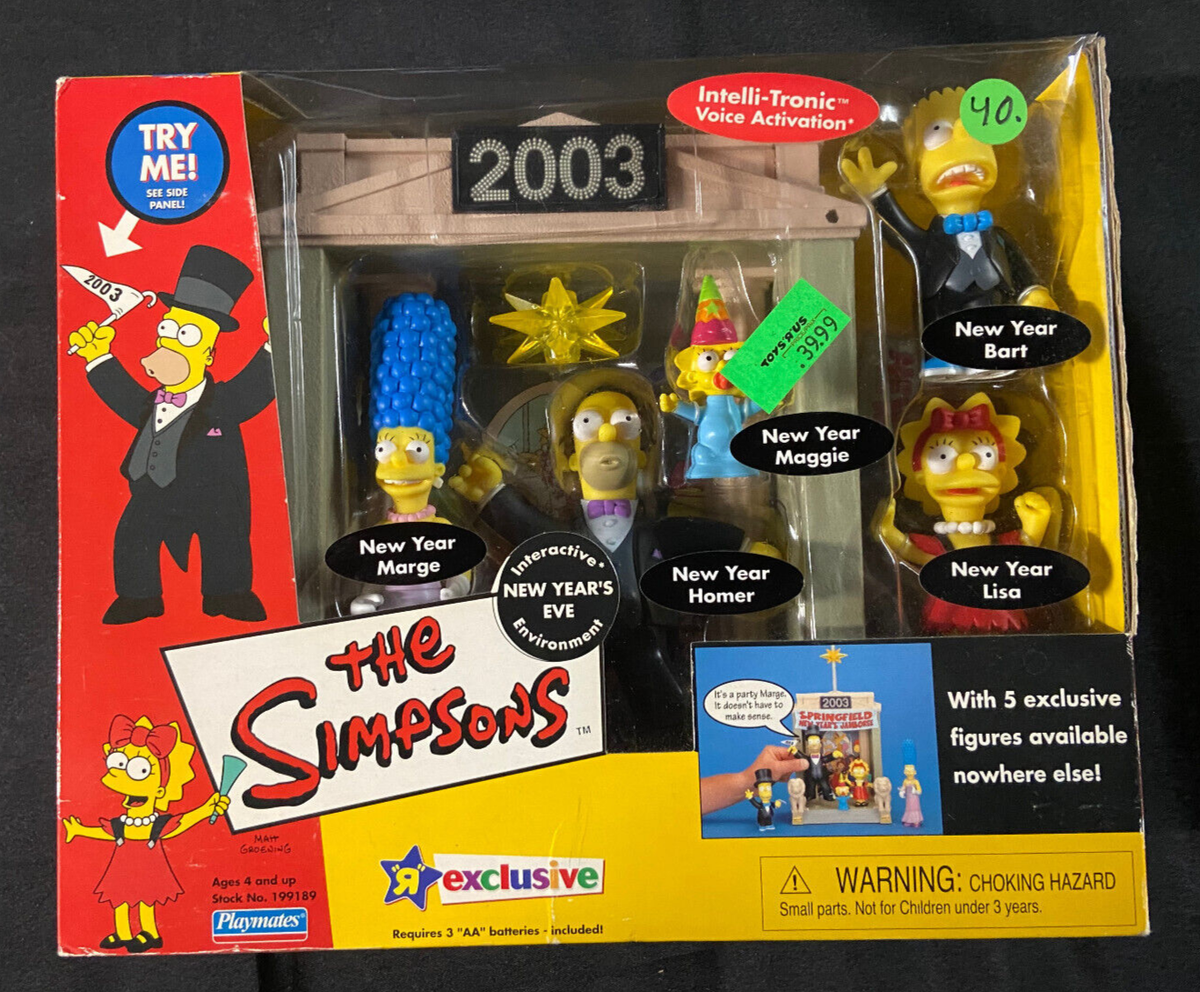 Simpsons Julebakgrunn 2001 The Simpsons Christmas Set By Playmates