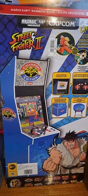 Arcade1UP Street Fighter II Big Blue Arcade Machine with Riser and ...
