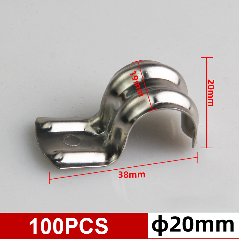 100x Half Saddle Stainless Steel Electrical Conduit Fixing 20mm Pipe ...
