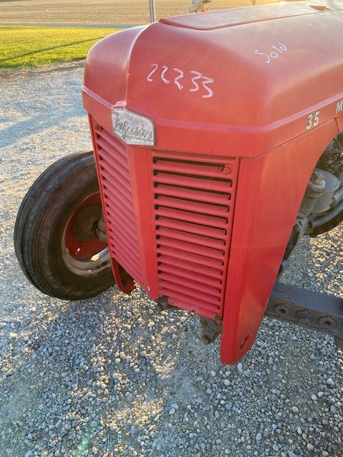 Massey Ferguson 35 Tractor NICE Original complete hood & grill & center ...