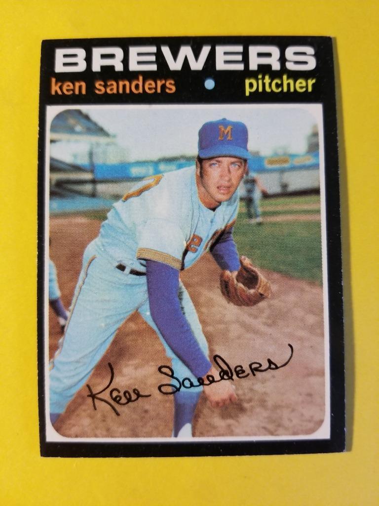 VINTAGE KEN SANDERS #116 MILWAUKEE BREWERS - 1971 TOPPS MLB BASEBALL | eBay