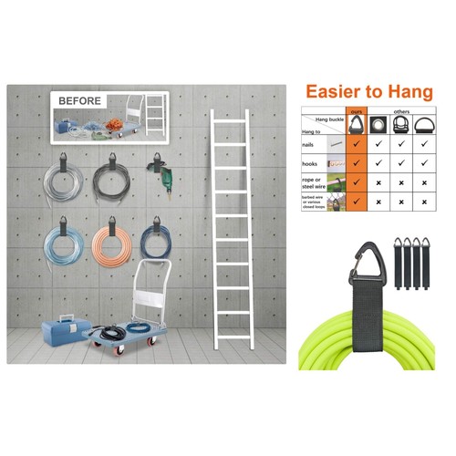 Heavy Duty Extension Cord Organizer with Triangle Buckles - 4 Pack for ...