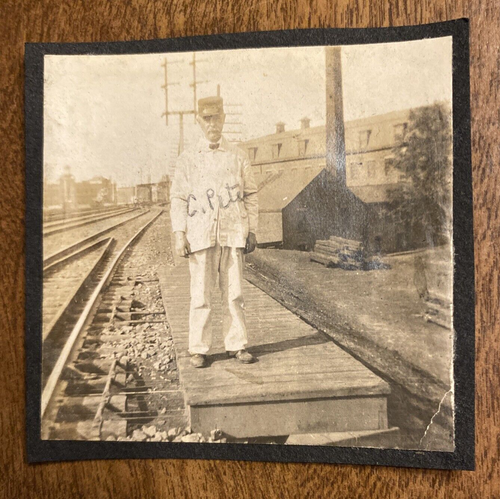 Antique Early 1900s Railroad Train Locomotive Conductor Real Photograph ...