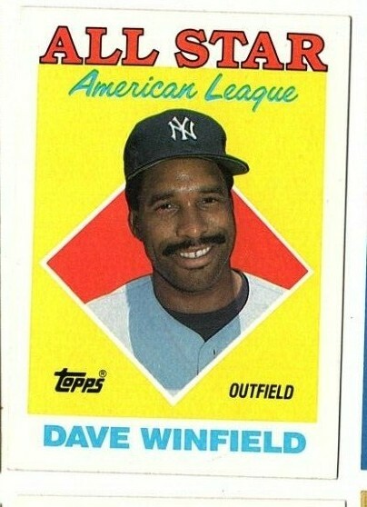Lot of 2 1988 Topps Dave Winfield ALL STAR New York Yankees #392 ...