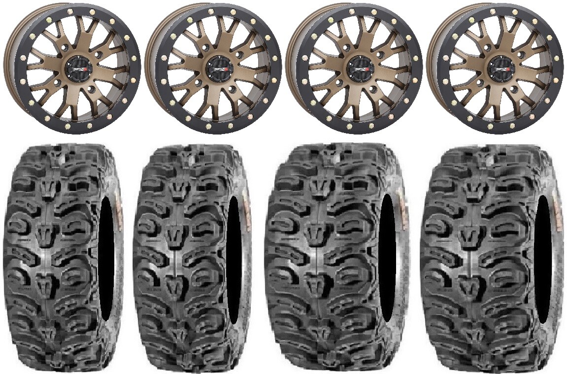 System 3 SB-4 Bronze (4+3) 14" Wheels 28" Bear Claw HTR Tires Textron ...