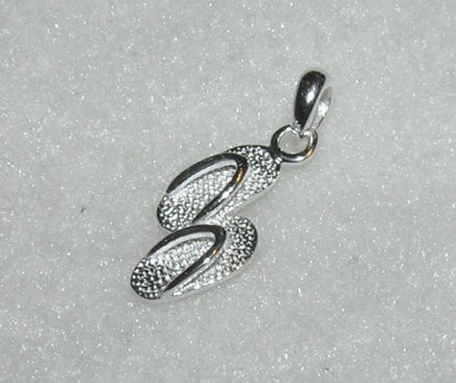 Small Flip Flop Sandals Pendant Sterling Silver Nautical | eBay