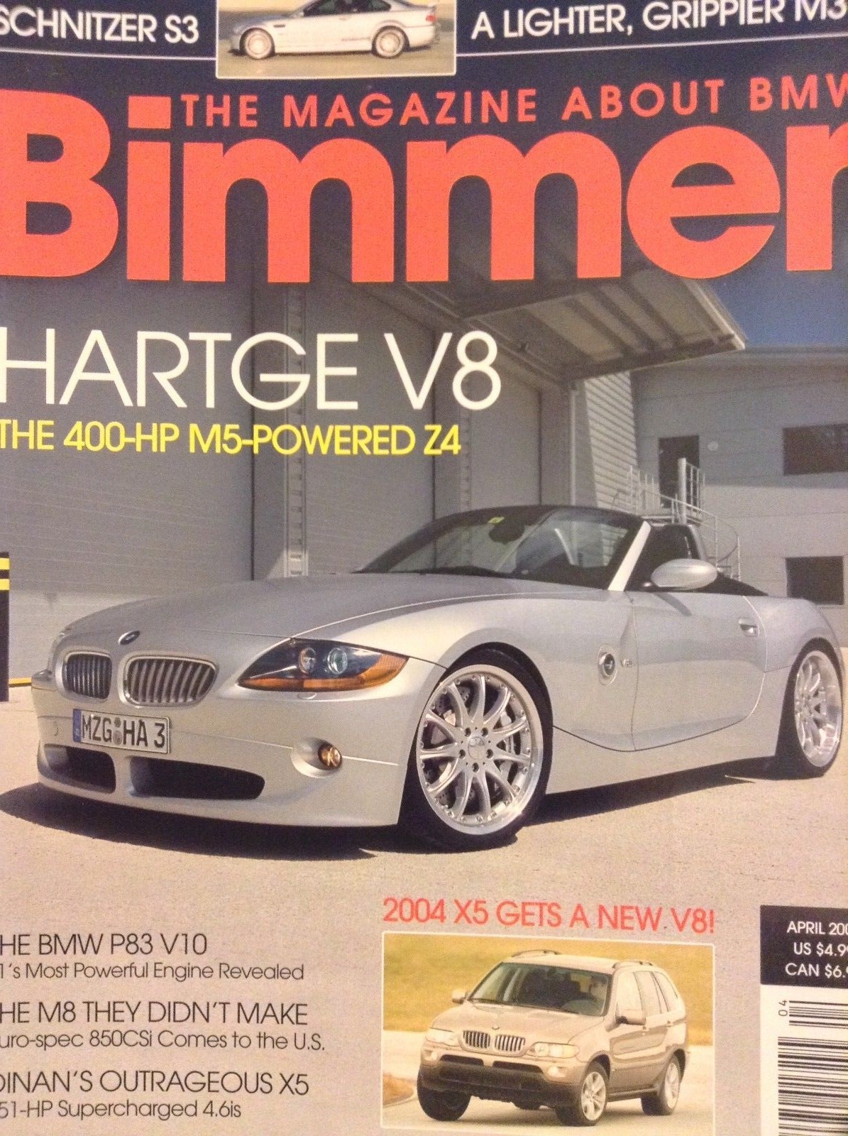 Bimmer BMW Magazine Hartge V8 M5 Powered Z4 April 2004 020718nonrh | eBay