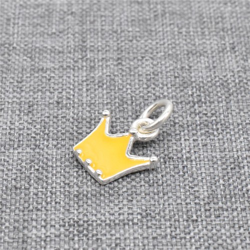 5pcs of 925 Sterling Silver Royal Crown Charms w/ Enameled for Princess ...