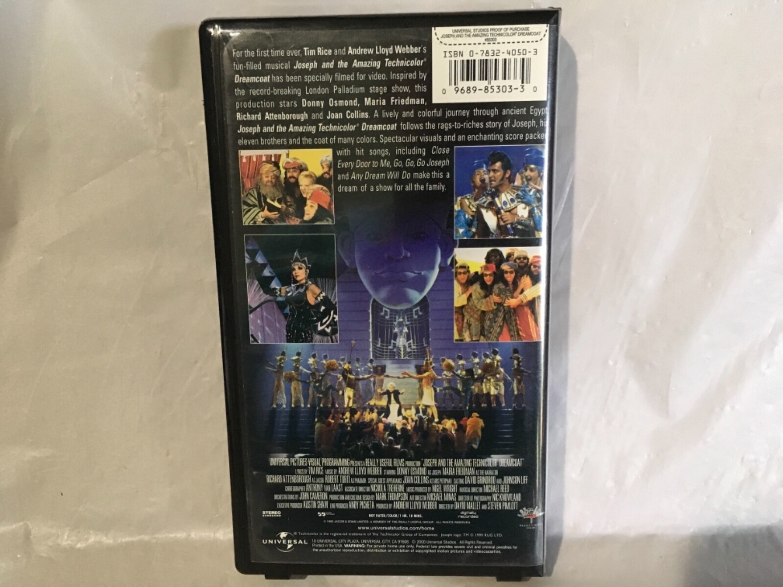 Joseph and the Amazing Technicolor Dreamcoat (VHS, 2000, Clamshell) VHS ...