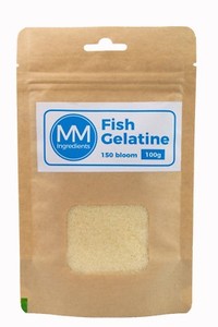 FISH Gelatine/Gelatin Powder 100G (150 Bloom) Pouch is resealable ...