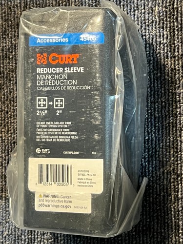 Curt 45405 Trailer Hitch Receiver Adapter Reducer Sleeve 2-1/2"- 2 ...