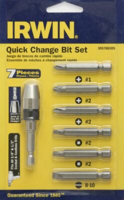 IRWIN 7 Piece Quick Change Bit Set | eBay Australia