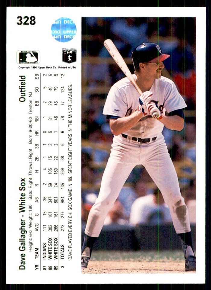 1990 Upper Deck Dave Gallagher Baseball Cards #328 | eBay