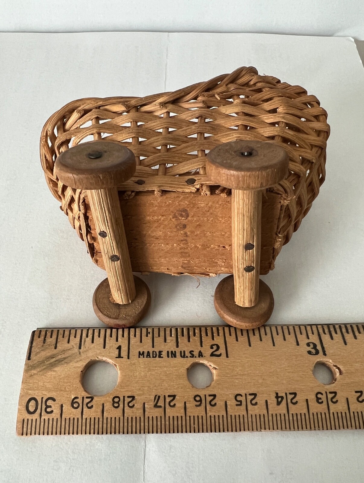 VINTAGE GERMAN WICKER/WOOD ITEMS FOR CACO DOLLS[1] STROLLER [1] PRAM [1 ...