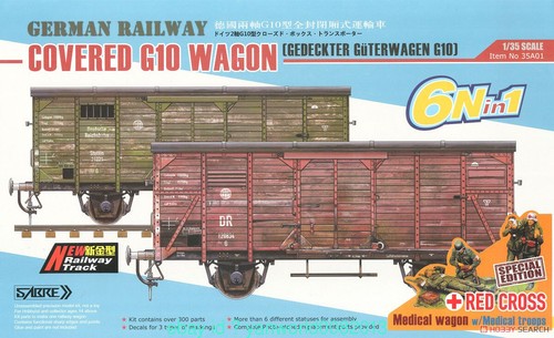 SABRE 35A01-RCSP German Railway Covered G10 Wagon- Red Cross Special ...